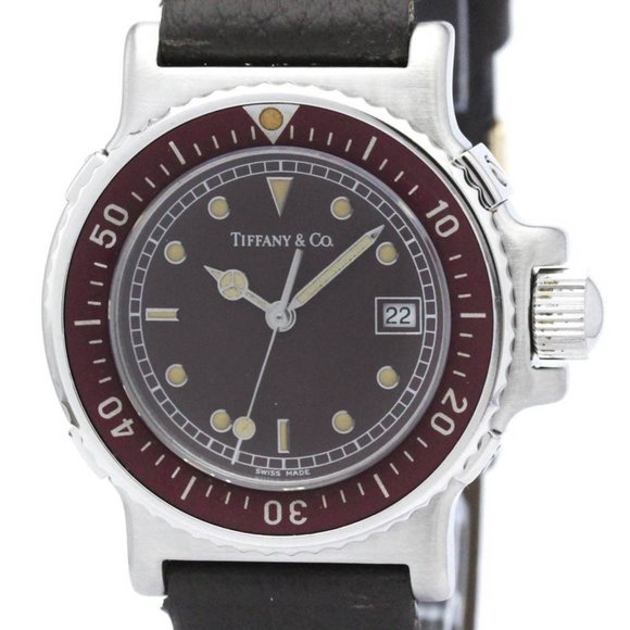 Tiffany & Co. | Accessories | Tiffanypolished Diver Steel Leather ...